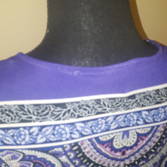 Enfocus Studio | Dresses | Womens Enfocus Purple Print Dress | Poshmark